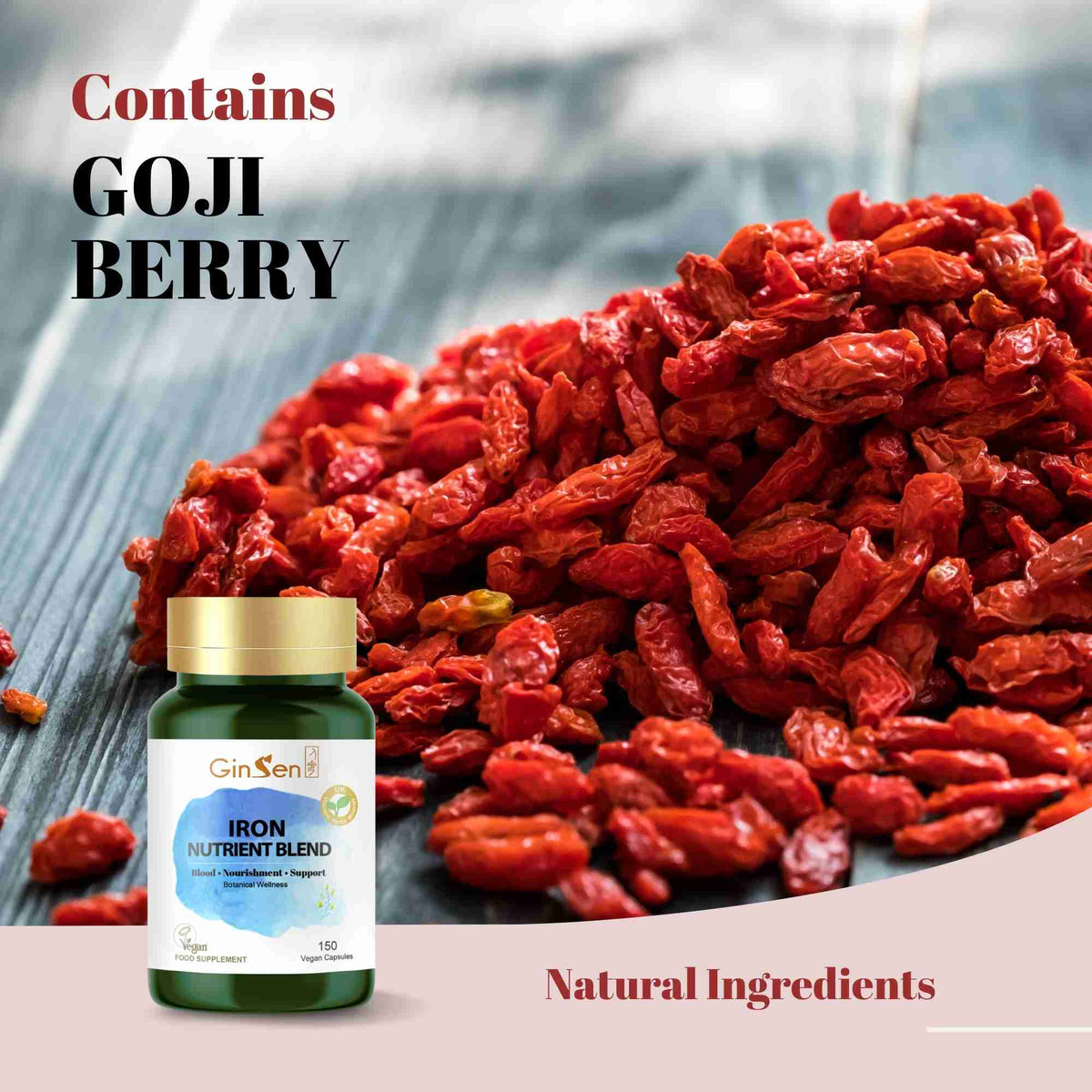 Iron Nutrient Blend By GinSen | Natural Supplement For Iron ...